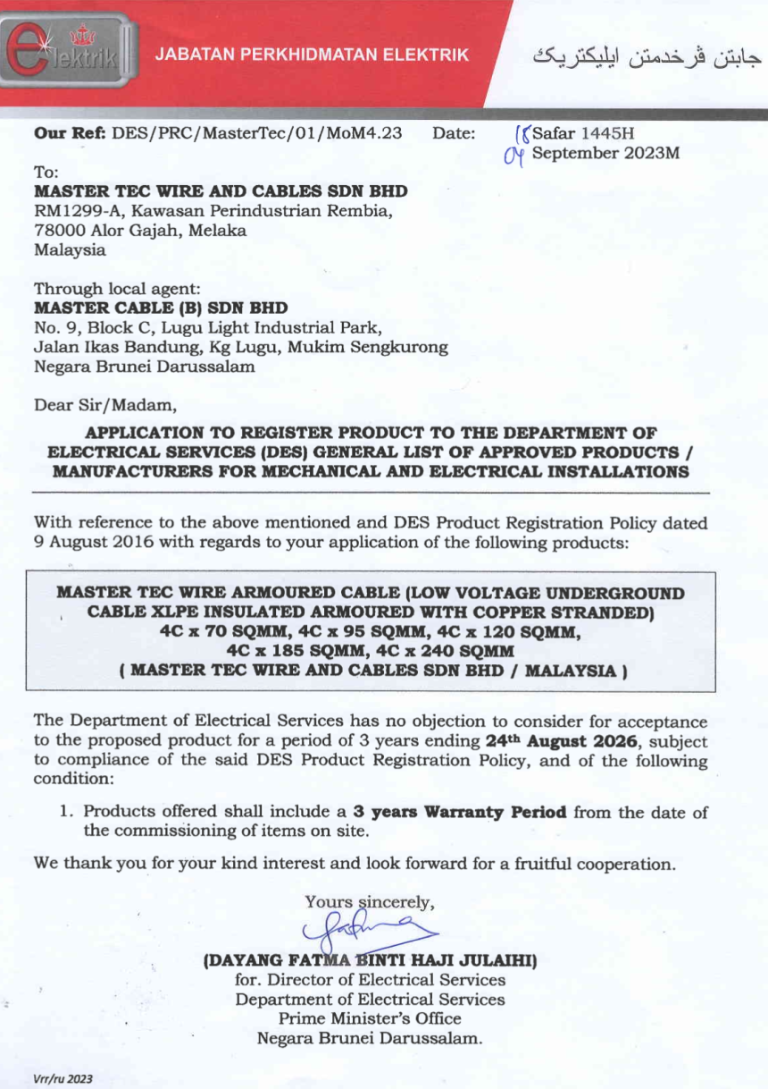 Certification & Recognitions - Master Tec Group